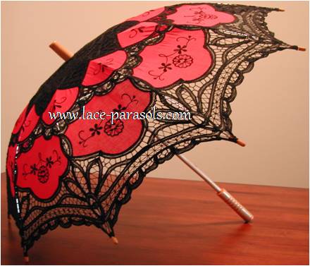 Lace-Parasols: "Petunia" Lace Umbrella Parasol
