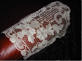 Lace-Parasols: TWO Venice Lace Sofa Handle Covers